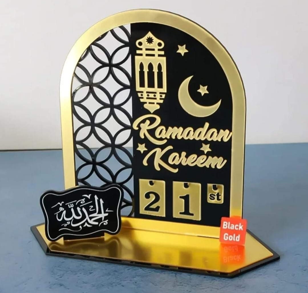 EIRZNGXQ Ramadan Advent Calendar 30 Days Acrylic Eid Mubarak DIY ...