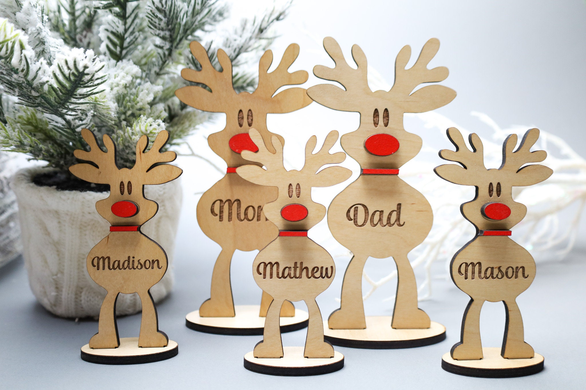 Personalized Reindeer Name Place Signs,reindeer Name Place,custom ...