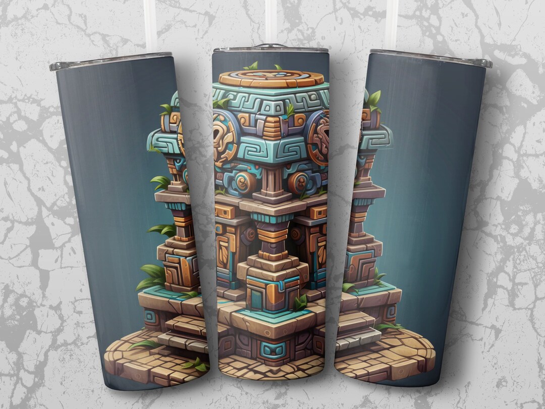 Tribal Aztec Vibes 20 Oz Skinny Tumbler Sublimation Design, Straight ...
