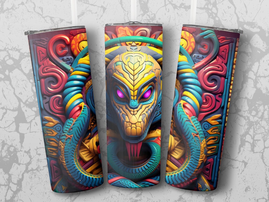 Tribal Aztec Vibes 20 Oz Skinny Tumbler Sublimation Design, Straight ...