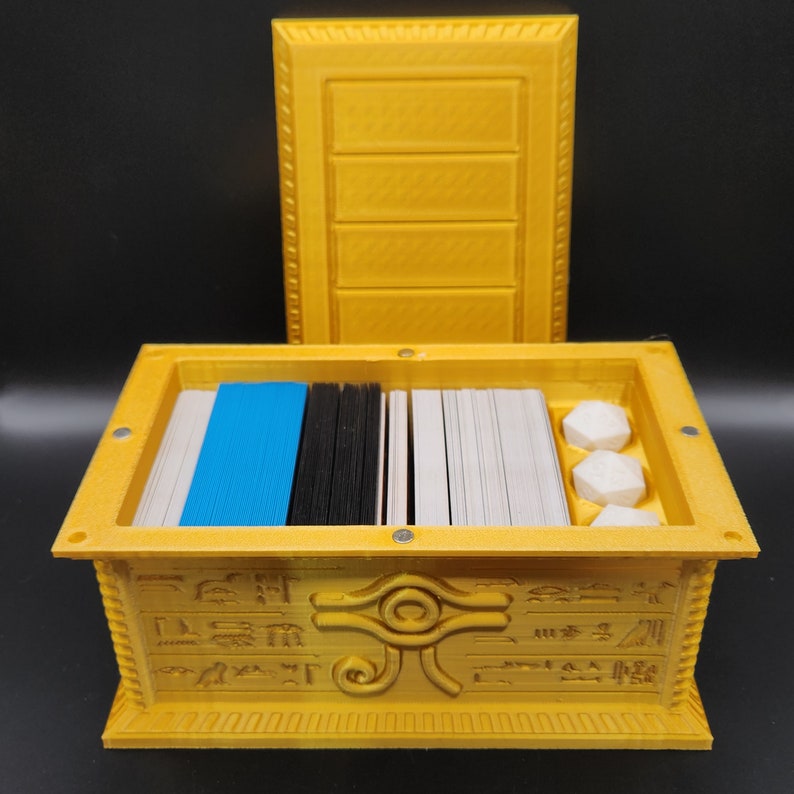 3D Printed TCG Millennium Sarcophagus TCG Deck Box With Dice Slots - Etsy