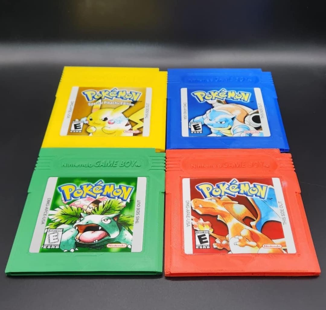 3D Printed Retro Cartridge Coasters – Yellow, Red, Blue, & Green ...