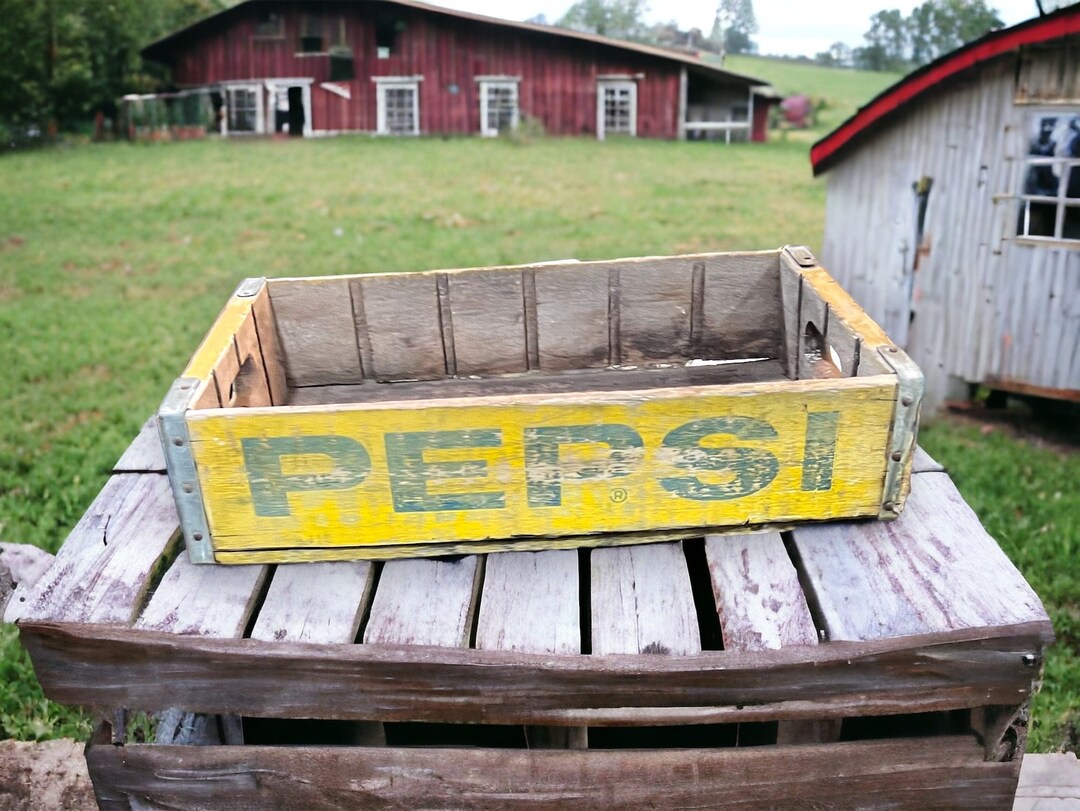 Vintage Pepsi Decor Vintage Pepsi Cola Crate Collectible Crate ...