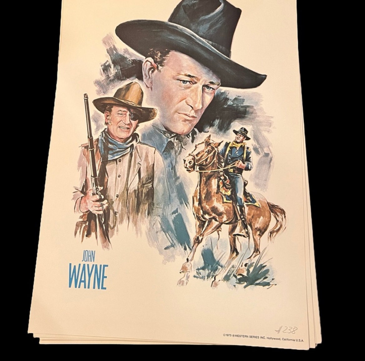 Vintage Western Moviestar Color Prints Collectible Movie Memorabilia ...