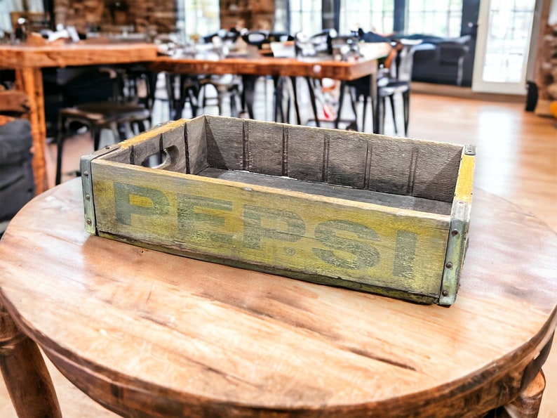 Vintage Pepsi Decor Vintage Pepsi Cola Crate Collectible Crate ...