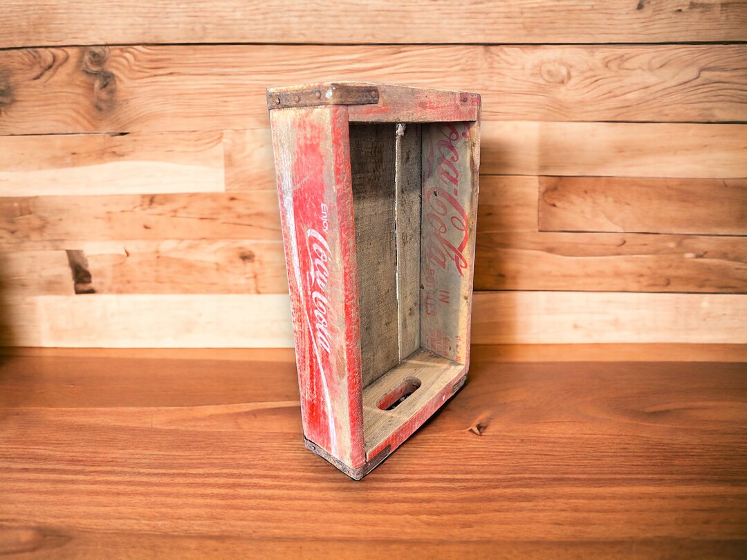 Cool Coke Crate Red and White Coke Crate Vintage Wooden Crate Drink ...