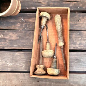 Antique 1920s Graving Tool Set: 5 Piece Wood Handled Engraving Tools - Etsy