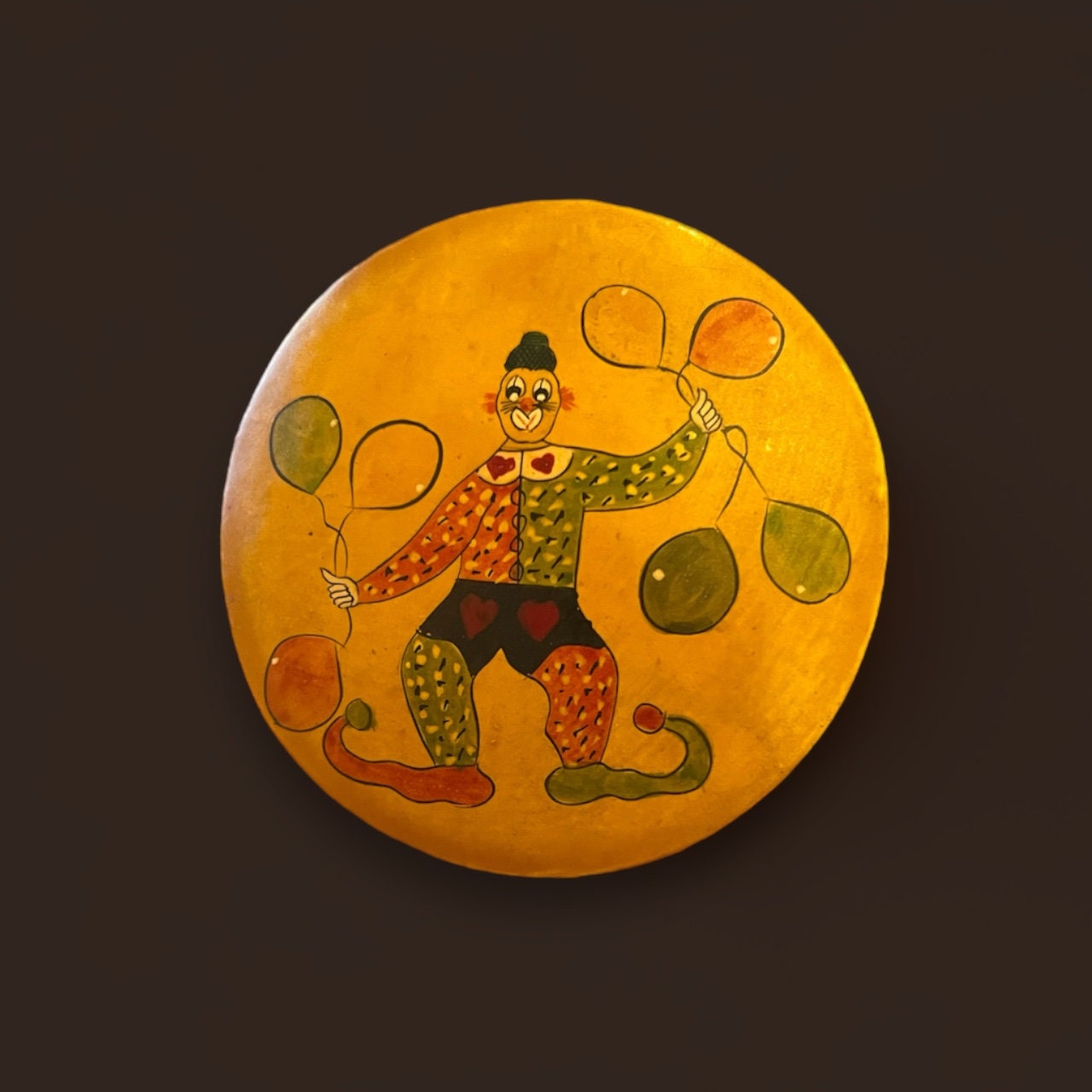 Vintage Trinket Box Vintage Clown Collectible Imported Lacquered Box ...