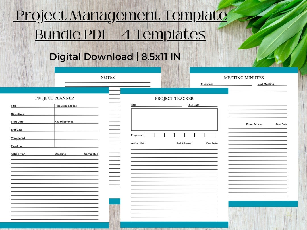 Project Management Templates, Project Management Printables, Project ...