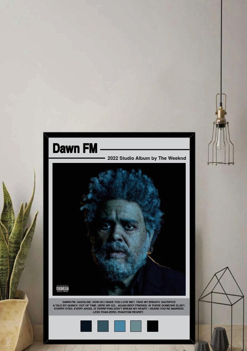 Buy THE WEEKND Dawn FM Tracklist Poster Online in India - Etsy