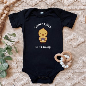 Gamer Present, Baby Chick Gamer, Gaming Onesie, Baby Jumper, Baby ...