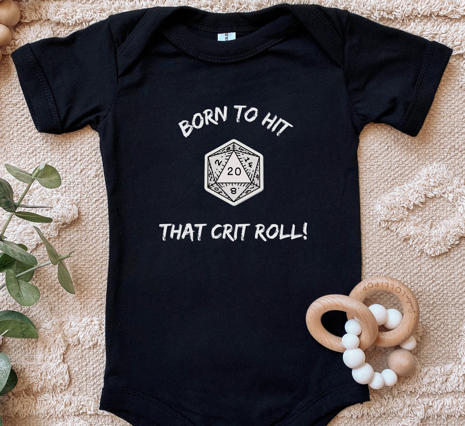 Born to Hit That Crit Roll DND Baby Onesie Dungeons and - Etsy