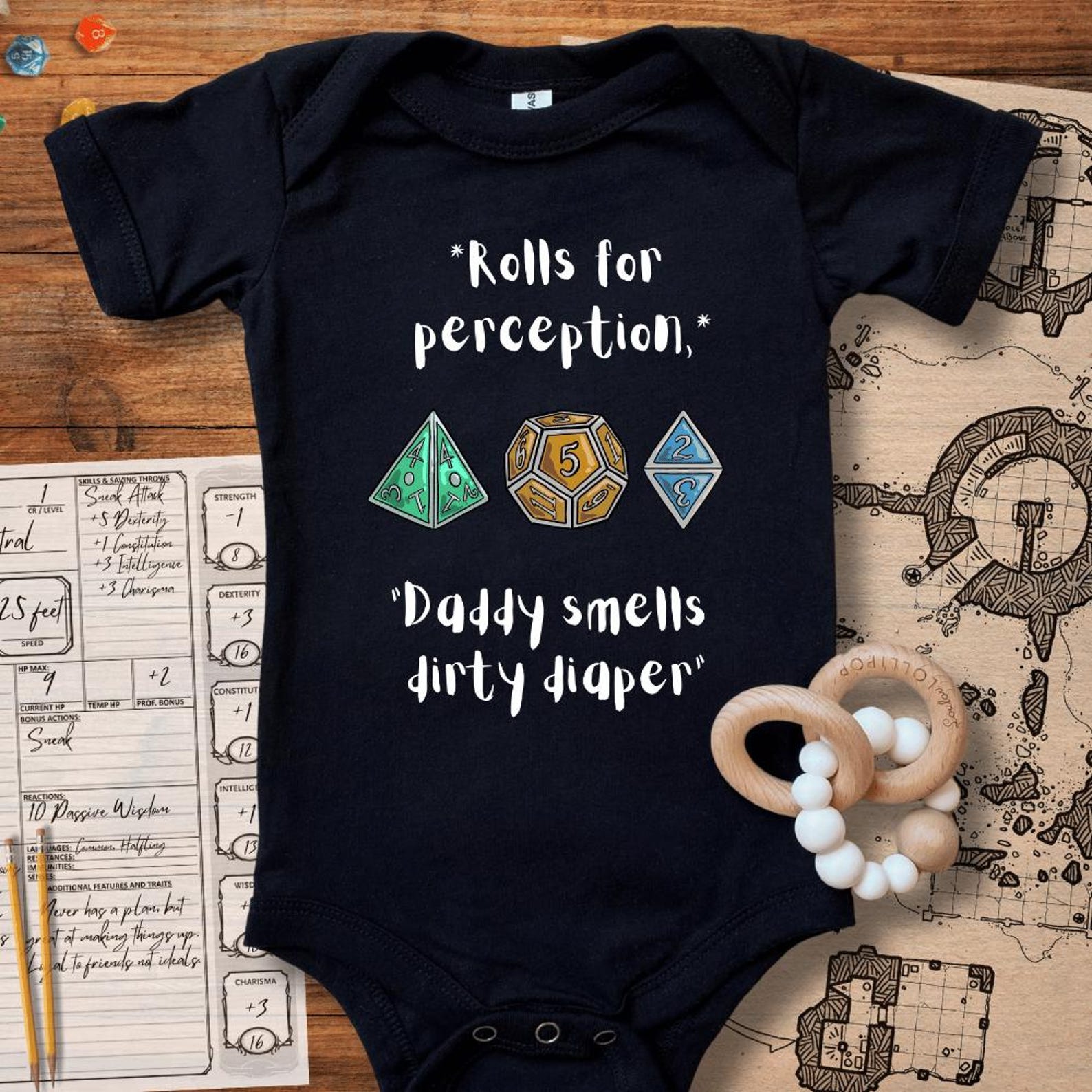 DND Baby Onesie: Dungeons and Dragons Shower Gift - Etsy