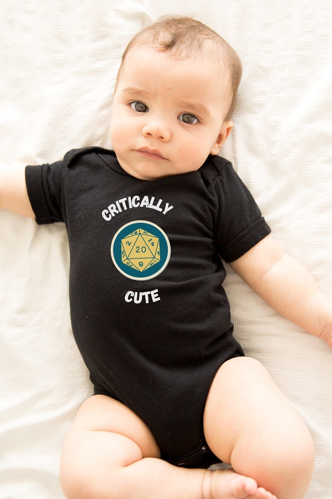 DND Baby Onesie, Cirtically Cute, Dungeons and Dragons Baby Shower Gift ...