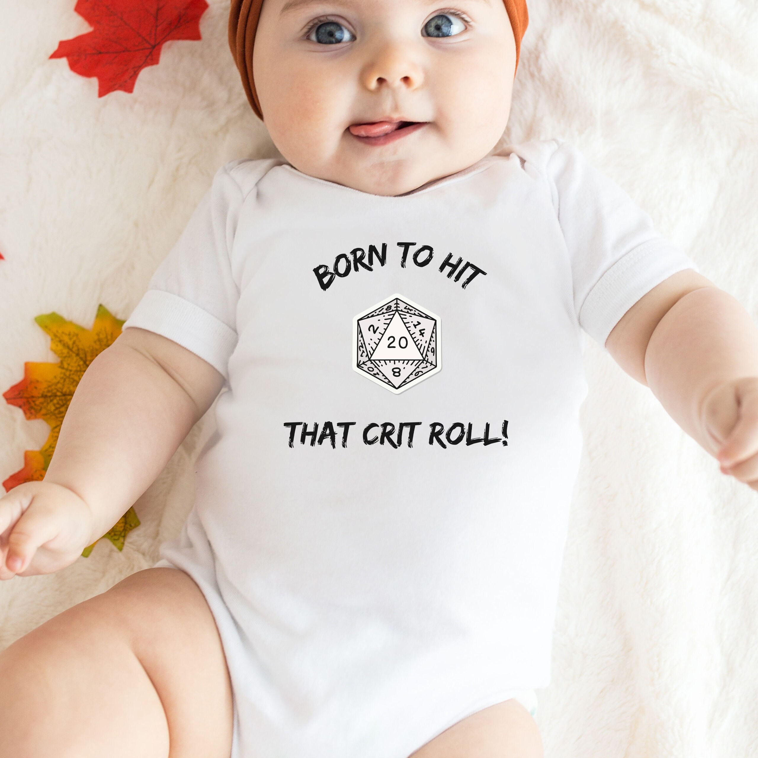 Born to Hit That Crit Roll DND Baby Onesie Dungeons and - Etsy