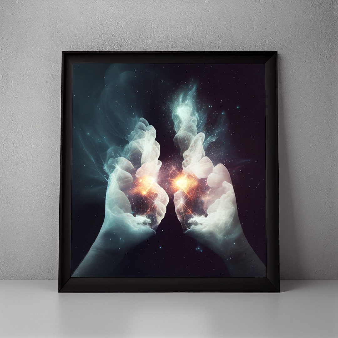 Hands Nebula Digital Printable 5 - Etsy