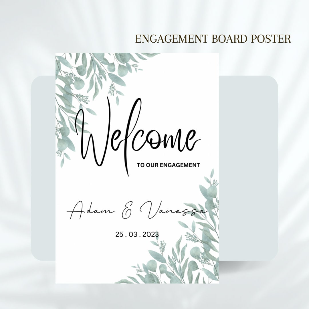 Engagement Welcome Board - Etsy