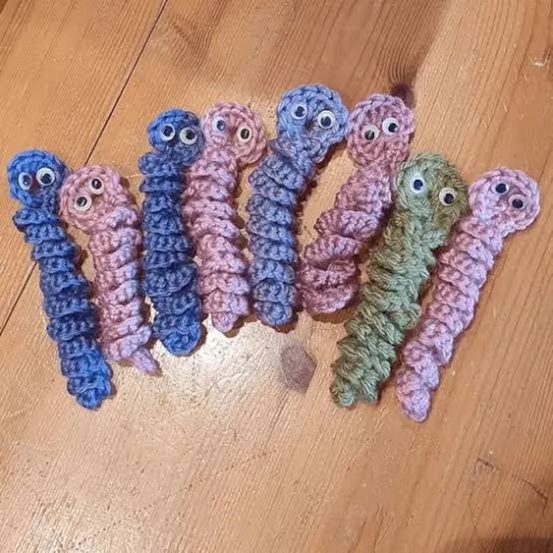 Worry Worm Crochet Pattern - Etsy