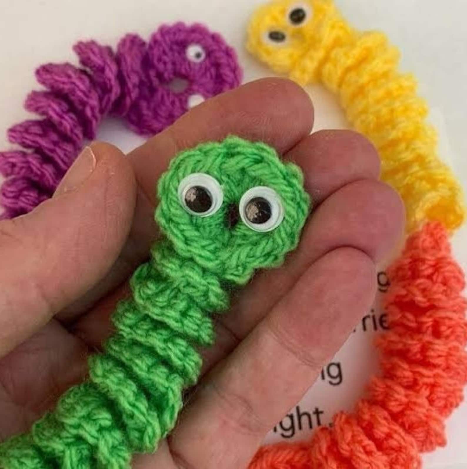Worry Worm Crochet Pattern - Etsy