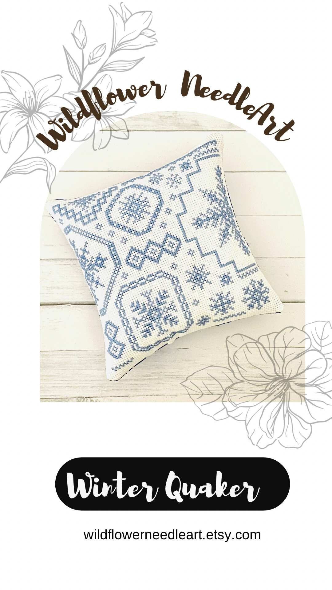 PDF Quaker Cross Stitch Pattern Ornament Winter Christmas - Etsy