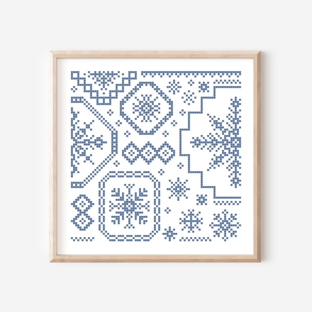 PDF Quaker Cross Stitch Pattern, Ornament, Winter, Christmas, Cross ...