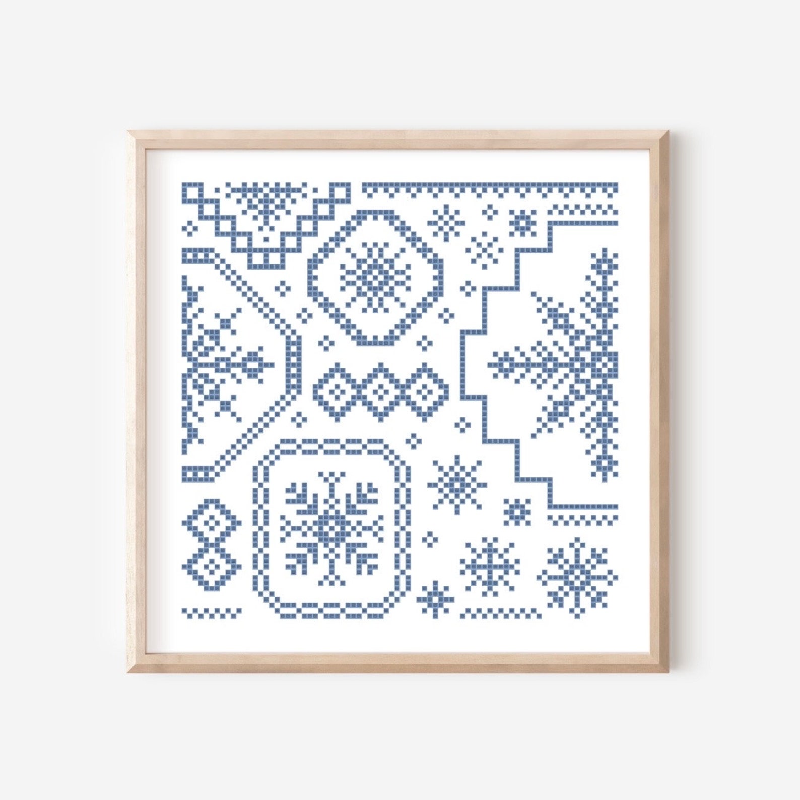 PDF Quaker Cross Stitch Pattern, Ornament, Winter, Christmas, Cross ...