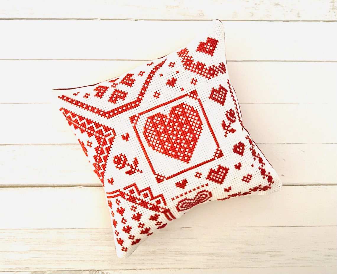 PDF Quaker Cross Stitch Pattern, Ornament, Love, Valentines, Cross ...