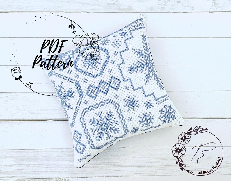 PDF Quaker Cross Stitch Pattern, Ornament, Winter, Christmas, Cross ...