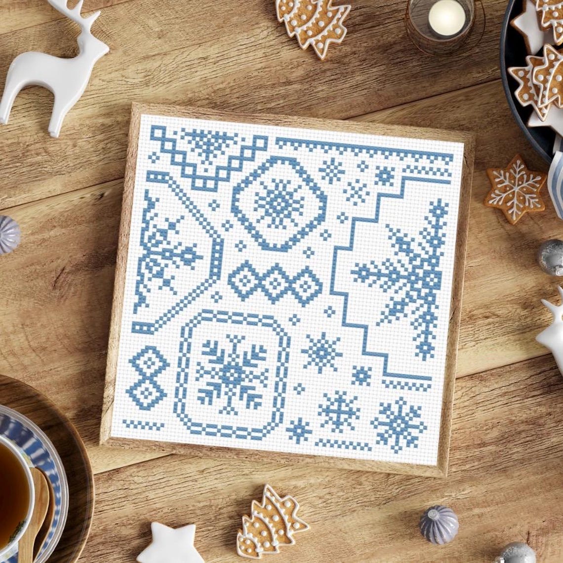 PDF Quaker Cross Stitch Pattern, Ornament, Winter, Christmas, Cross ...