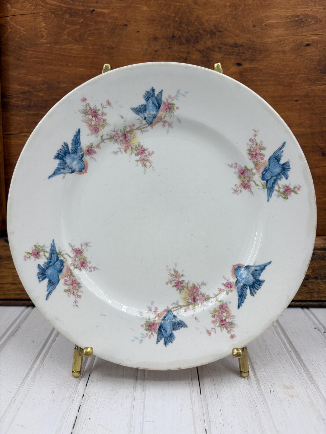 Vintage Bluebird Plate. KT & K - Etsy