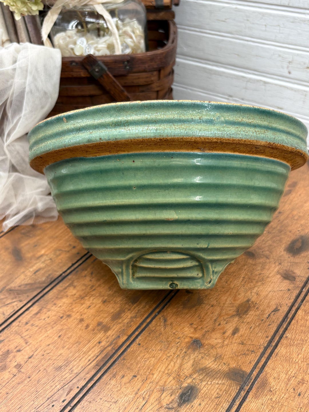 Mccoy Bowl, Green Beehive, Square Base - Etsy