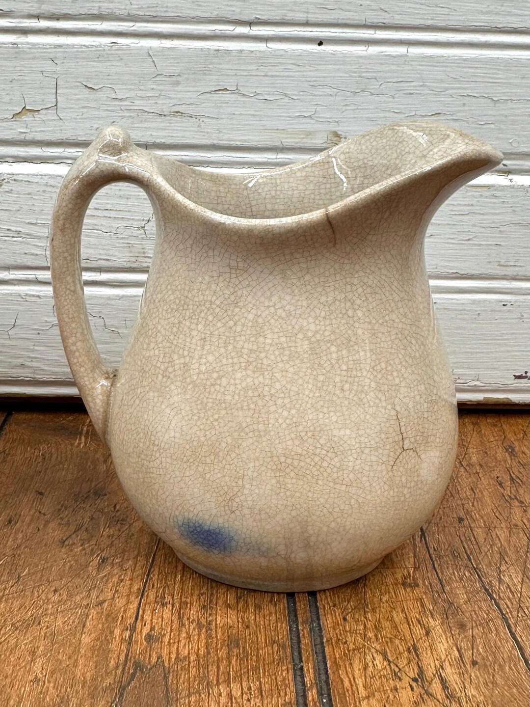 Stained and Crazed Small Ironstone Pitcher - Etsy