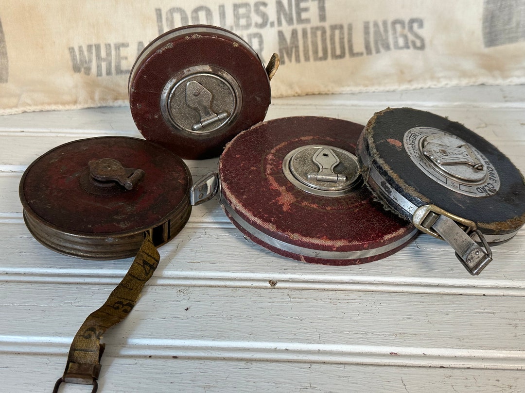 4 Vintage Tape Measures Round, Retractable - Etsy