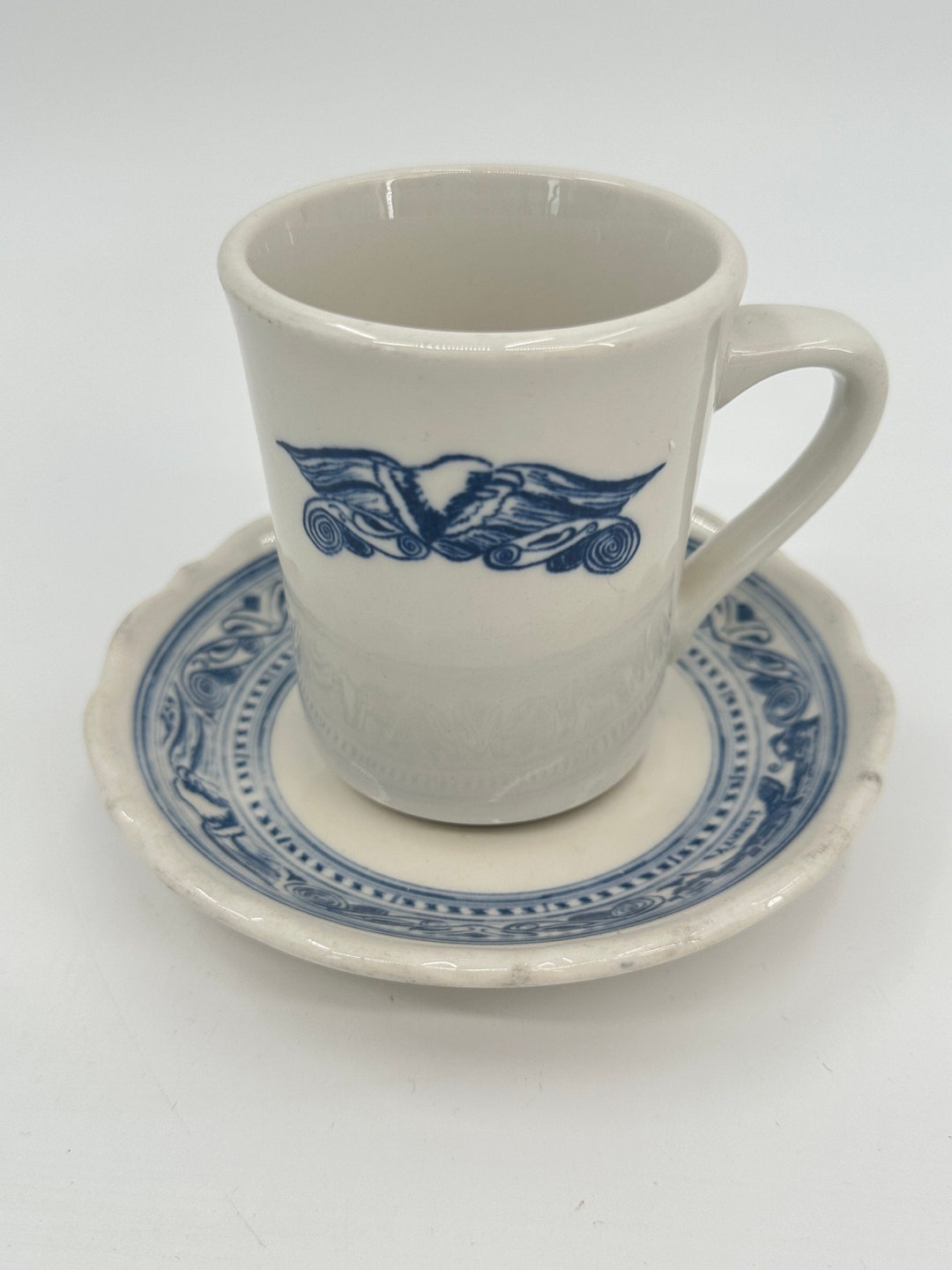 Vintage Restaurantware Syracuse Blue Americana Cup and Saucer - Etsy