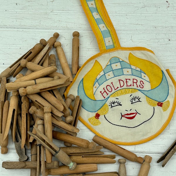 Vintage Clothes Pins - Etsy