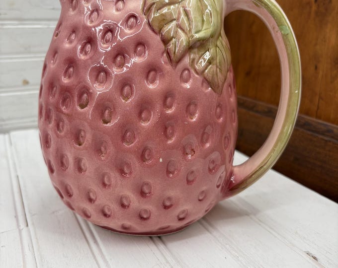 Vintage Strawberry Pitcher - Etsy