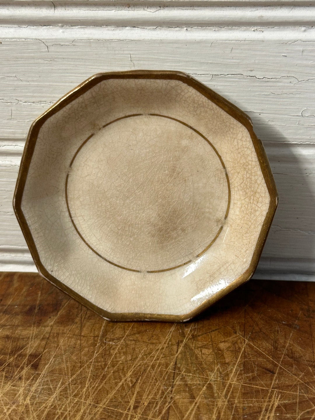 Butter Pat Johnson Bros Stained & Crazed - Etsy