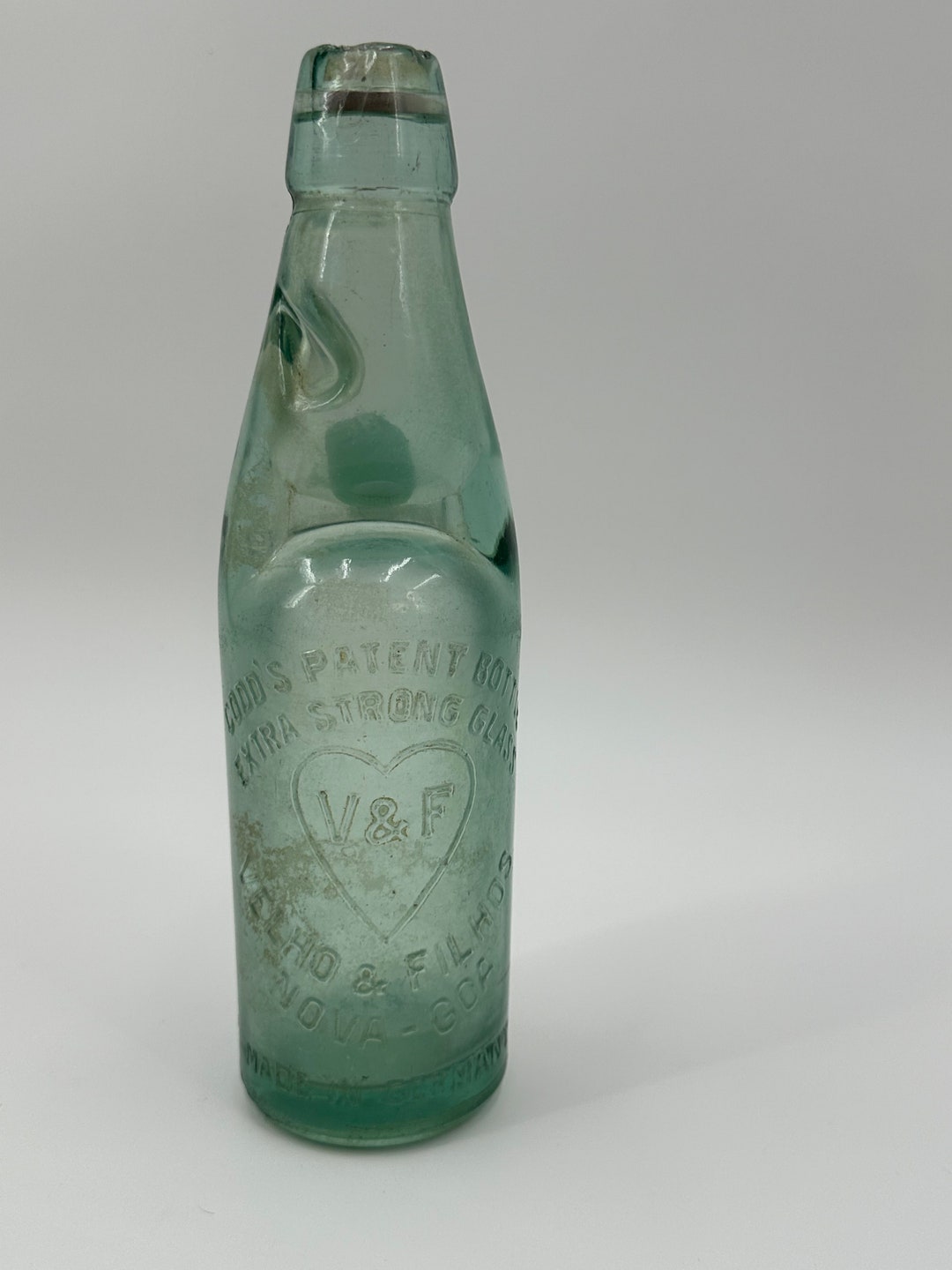 Vintage Cod Marble Neck Bottle Velho & Filhos - Etsy