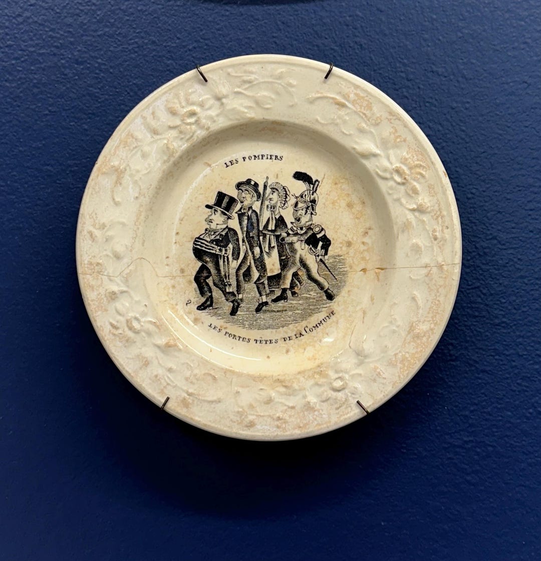 Antique French Transferware Plate- the Talking Plates - Etsy