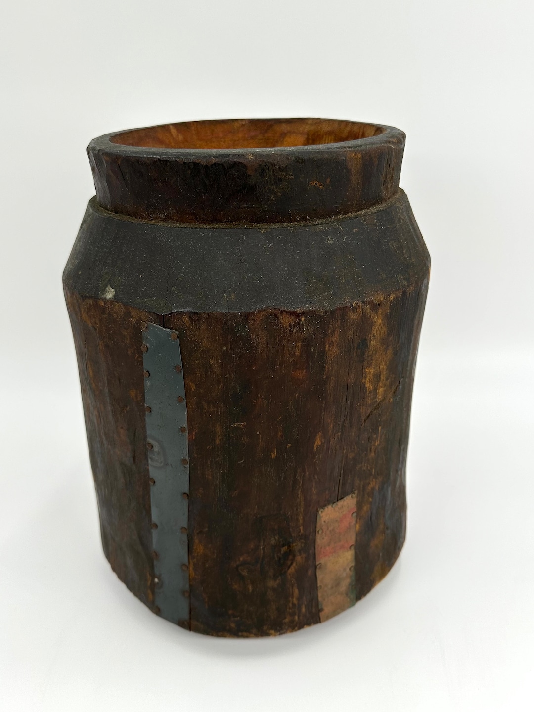 Antique Hand Carved Wooden Container - Etsy