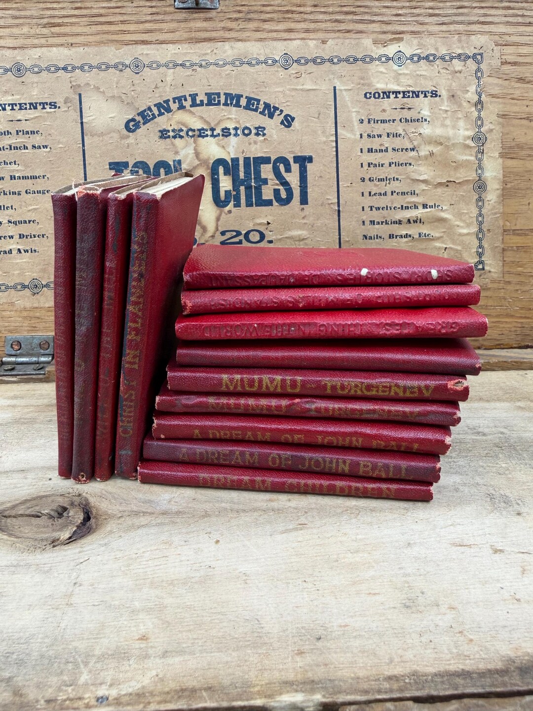 Little Leather Library Set of 13 Red Books - Etsy