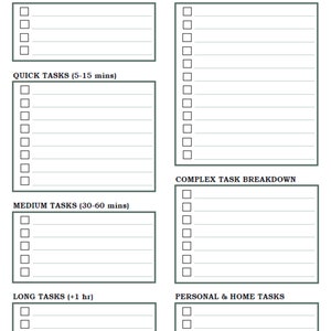 Daily Productivity Planner (digital & Printable PDF) - Etsy