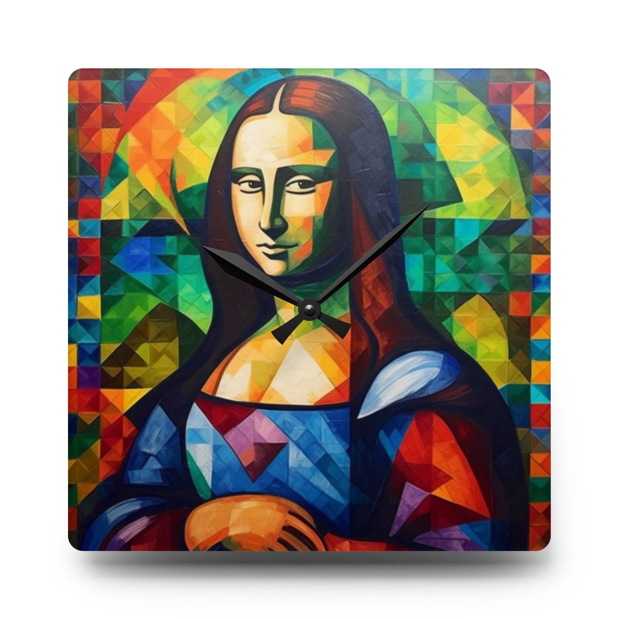 Picasso-style Mona Lisa Acrylic Wall Clock | Modern Art Home Decor - Etsy