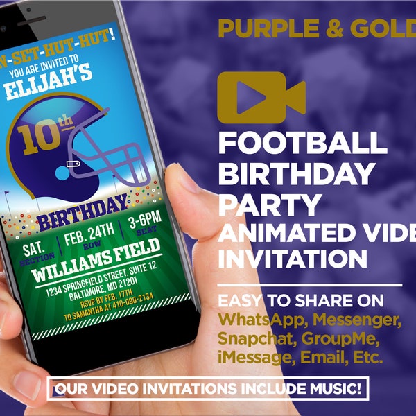 Baltimore Ravens Birthday Invitations - Etsy