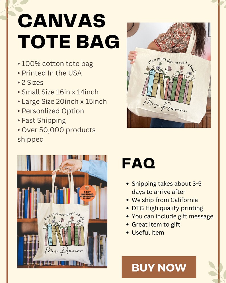 It's Good Day to Read Tote Bag, Book Lovers Tote, Gift for Book Lover ...
