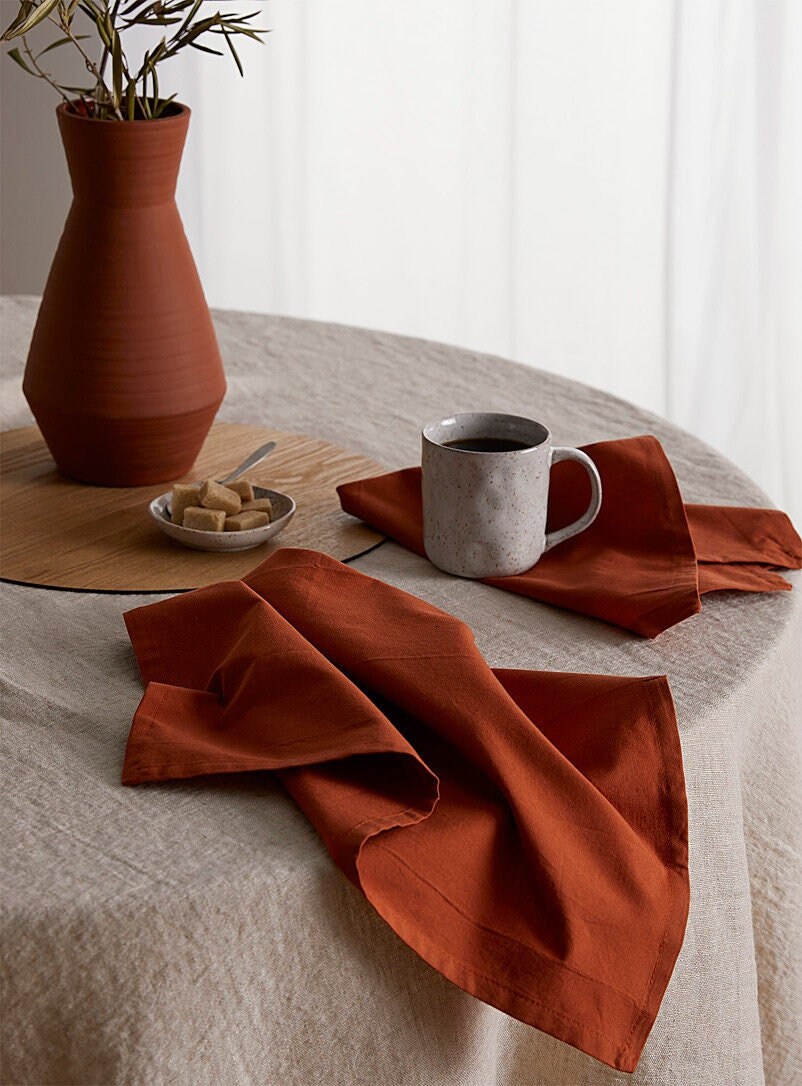 50 Pack Rust Napkins Coton Napkins Rust Color Wedding - Etsy