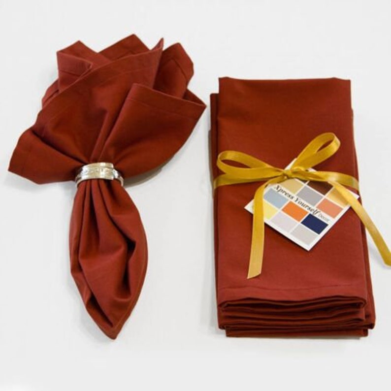 50 Pack Rust Napkins Coton Napkins Rust Color Wedding - Etsy