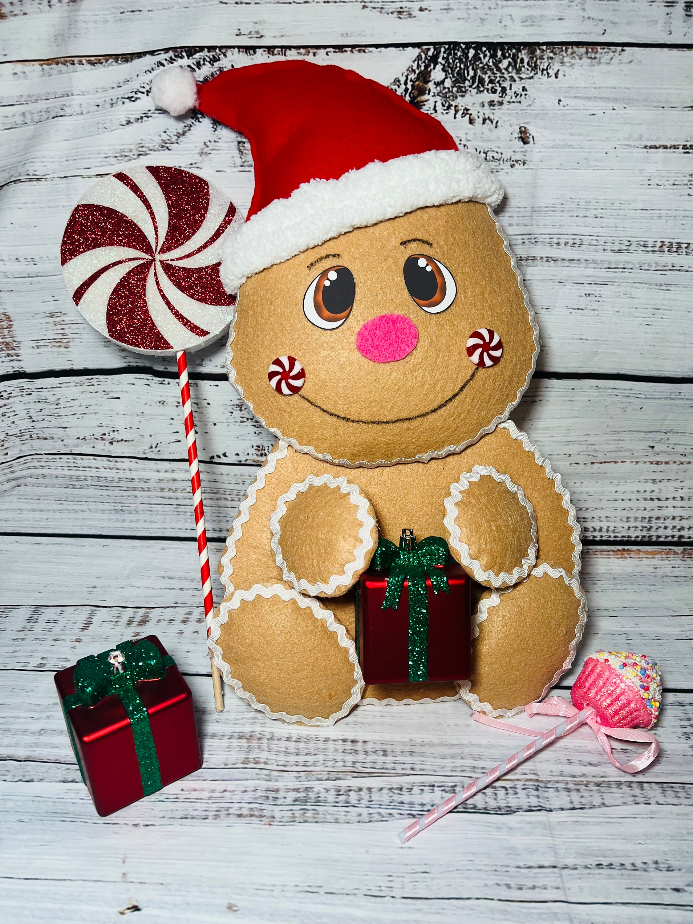 Gingerbread Wreath Attachment Christmas Wreath Attachment Gingerbread ...