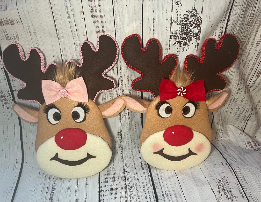 Reindeer Wreath Attachment Christmas Deer Wreath Attachment Reindeer ...