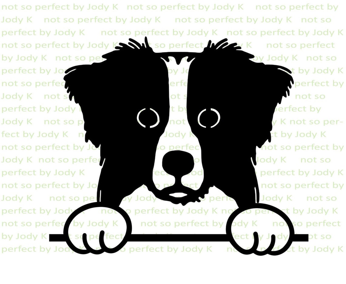 Peeking Border Collie Welcome Shut the Gate Metal Sign - Etsy